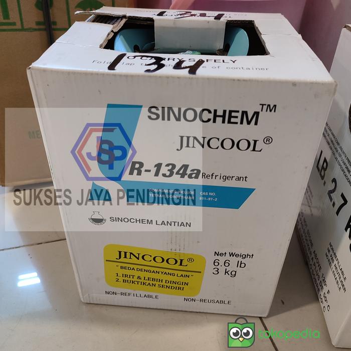 Jual Freon Sinochem Jincool R134a 3kg - Jakarta Barat - Sukses Jaya ...