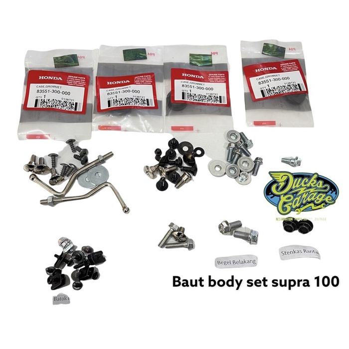 Promo baut baud body fullset honda supra supra x 100 fit lama xx v ...