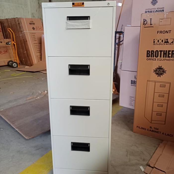 Jual Filing cabinet besi / Filling cabinet 4 laci Brother B 104 warna ivory - Jakarta Barat ...