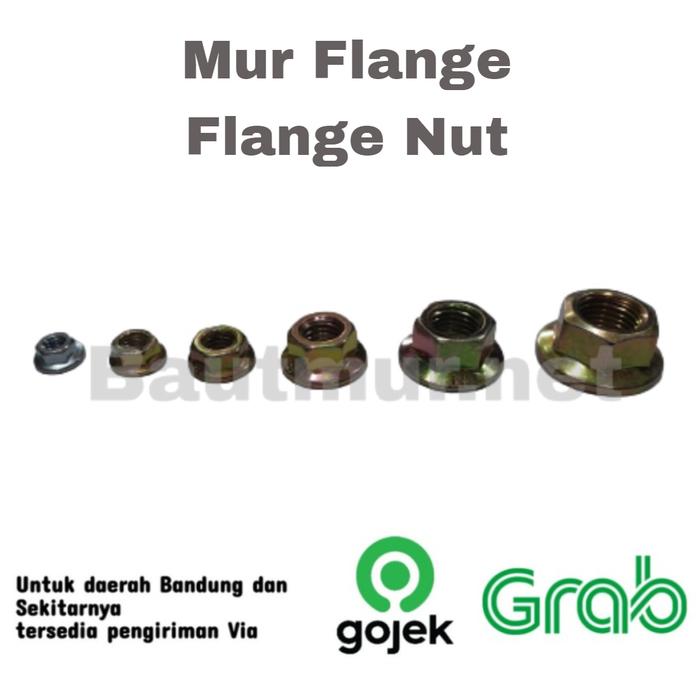 Jual Mur Flange Kuning M 12 - Flange Nut M12 P1.25 Kunci 17 - Kota ...
