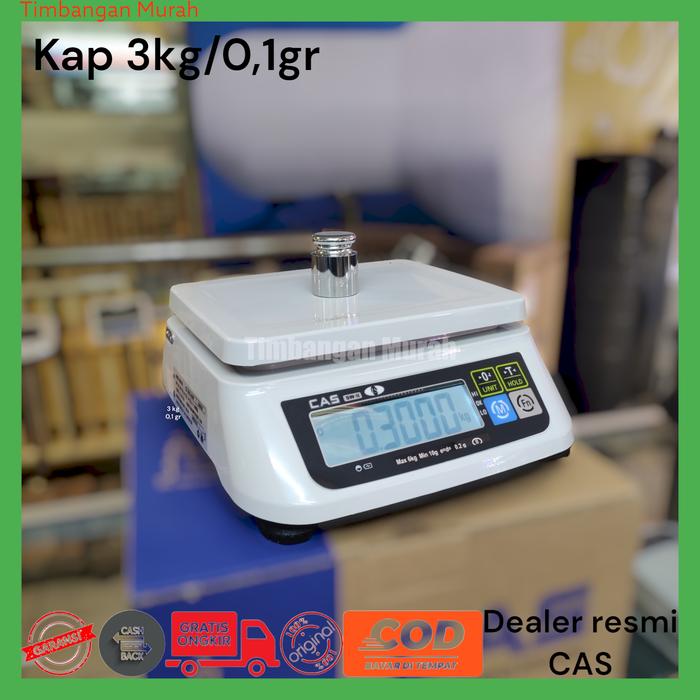 Jual Timbangan meja digital CAS SW 2 kap 3Kg - 30Kg LCD, made in Korea - 3KG - Jakarta Barat ...