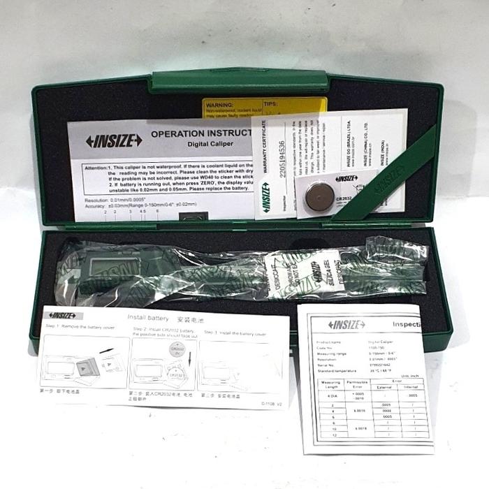 Promo INSIZE 1108-150 Sigmat Digital 6 Inch 150 mm / Jangka Sorong ...