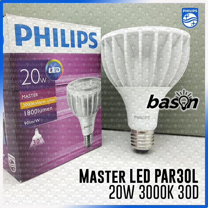Promo PHILIPS MasterLED PAR30L 20W SO - 30 / 40K - 15D / 30D - 3000K ...