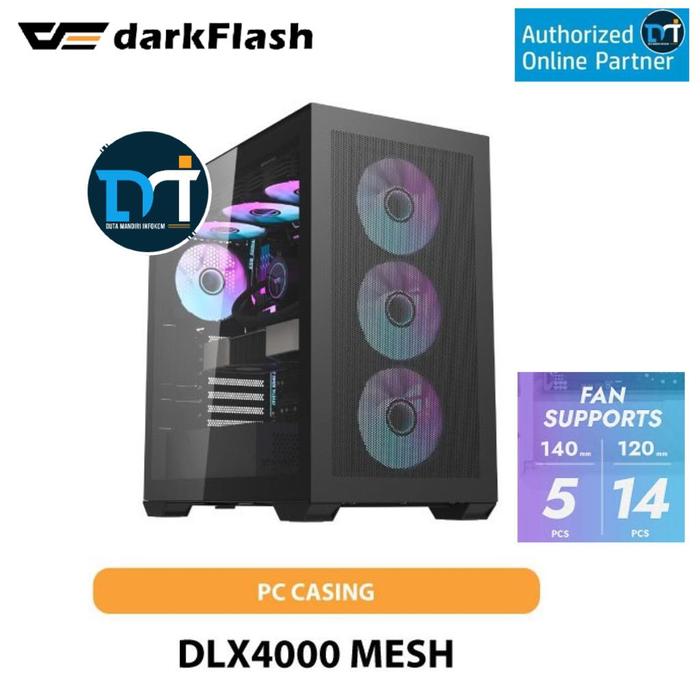 Promo darkFlash DLX4000 MESH - Tempered Glass Mid-Tower E-ATX Gaming ...