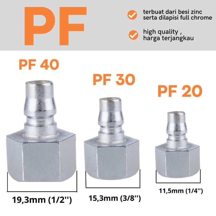 Jual Quick Coupler Coupling Sambungan Selang Angin SF PF SH PH SM PM ...