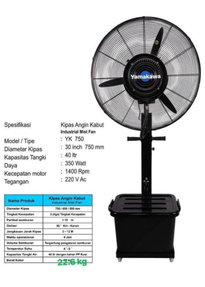 Jual medan elektronik water fan kipas air kipas uap water mist fan 30 ...