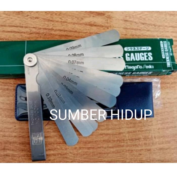 Jual Niigata Seiki 100MK Feeler Gauge 10cm 10pcs SK Fuller Thickness ...
