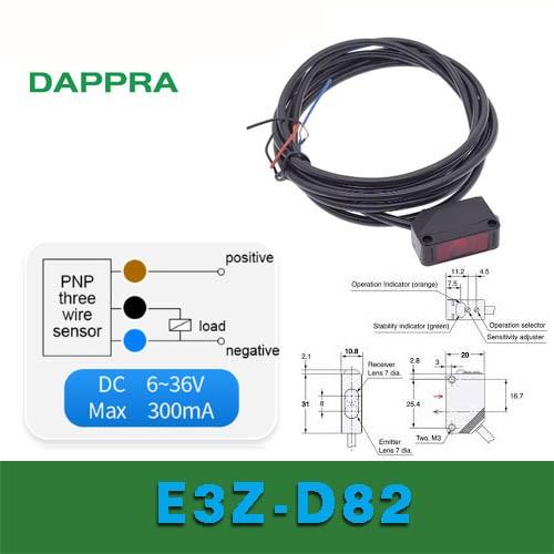 Jual E3Z-D82 1m Compact Photoelectric Sensor with Built-in Amplifier OC35 - Jakarta Utara ...