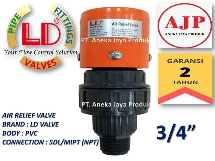 Jual LD VALVE - AIR RELIEF VALVE - MALE DRAT NPT - PVC - 3/4 INCI ...