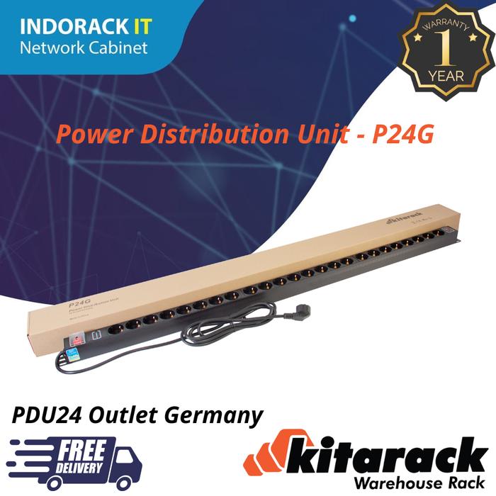 Promo Power Distrobution Unit PDU24G 24 Port Germany Socket Stop Kontak ...