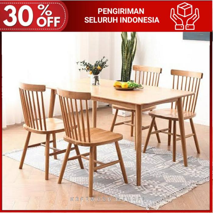 Jual MEJA MAKAN MINIMALIS KAYU JATI 4 KURSI_SET MEJA MAKAN CAFE KAYU JATI - Kab. Jepara ...
