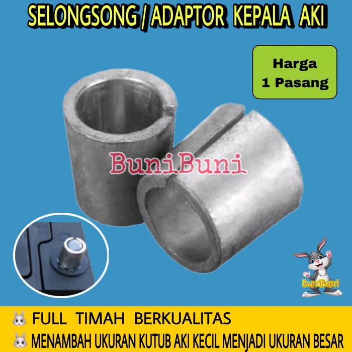 Jual SELONGSONG Kepala Aki Timah Mobil - ADAPTOR Kepala Aki - SEPASANG ...