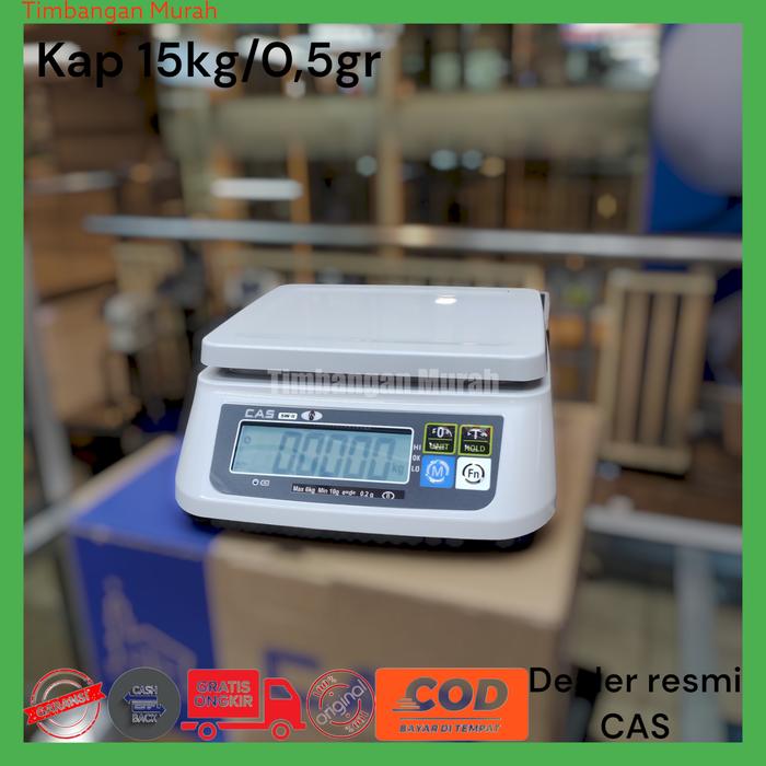 Jual Timbangan meja digital CAS SW 2 kap 3Kg - 30Kg LCD, made in Korea - 15KG - Jakarta Barat ...
