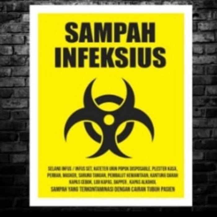 Jual STIKER SIGN. UK.10X15 TEMPAT SAMPAH INFEKSIUS KUNING. RAMBU K-3 ...