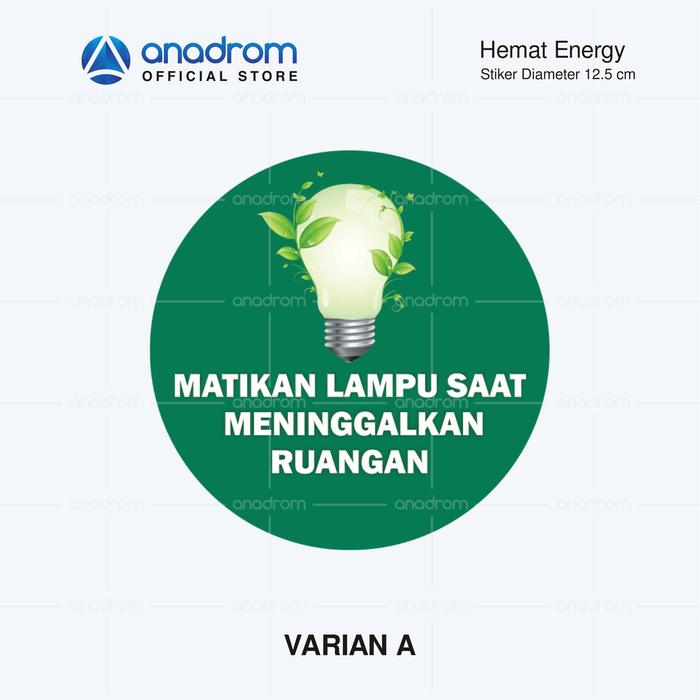 Jual Stiker hemat energi | Matikan Lampu Diameter 12,5 cm | Anadrom ...
