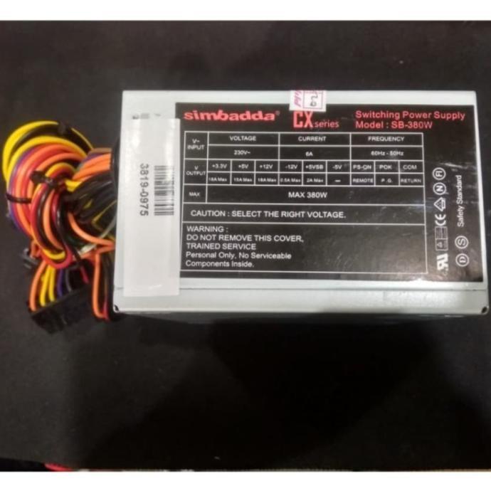 Jual Power Supply Simbadda Mini CX Series SB 380W | PSU MINI SIMBADDA 380W - Jakarta Pusat ...