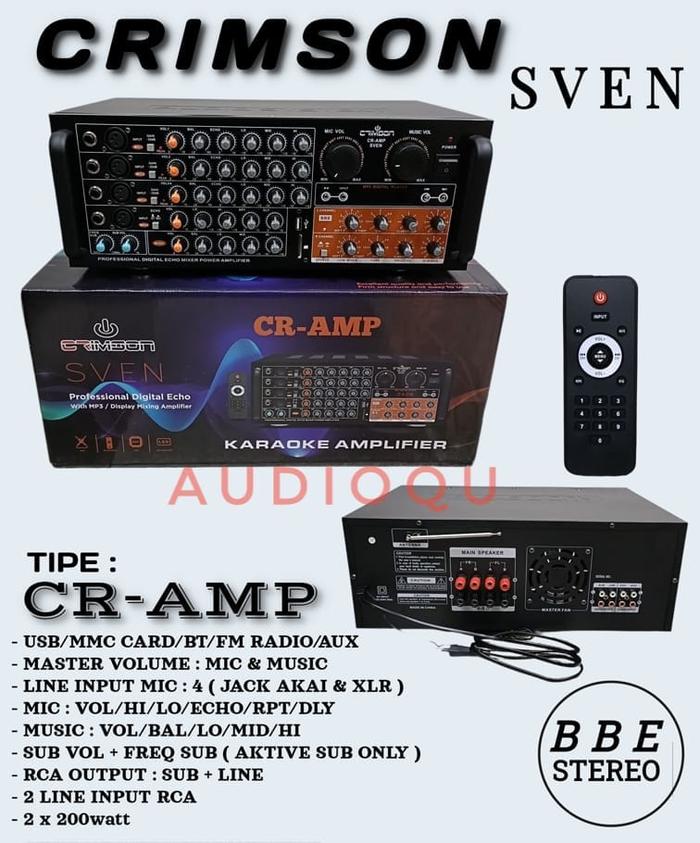 Jual AMPLIFIER CRIMSON CR AMP SVEN ORIGINAL CRAMP SVEN - Jakarta Utara - AudioQu | Tokopedia