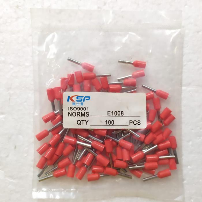 Jual Skun Ferules 1mm E1008 Ferrules Warna Merah Pack Isi 100 Pcs ...