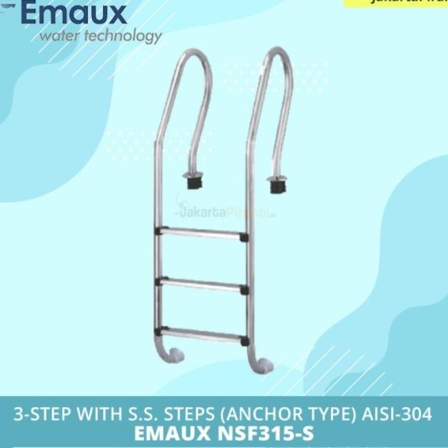 Jual TANGGA KOLAM RENANG EMAUX 3 STEP NSF315 S AISI 304 POOL LADDERS 3 ...