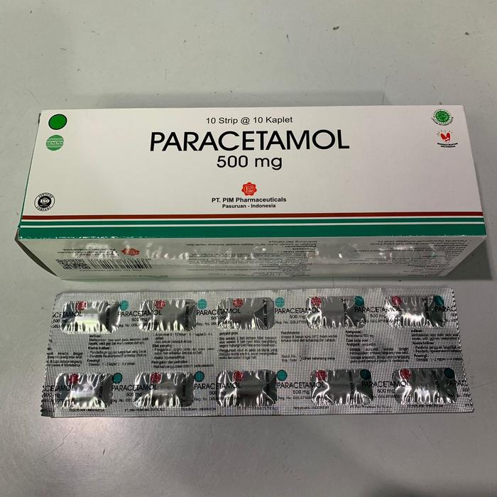 Jual PARACETAMOL tablet 500 mg - Obat Panas/Demam/Nyeri Ringan - 1 box ...