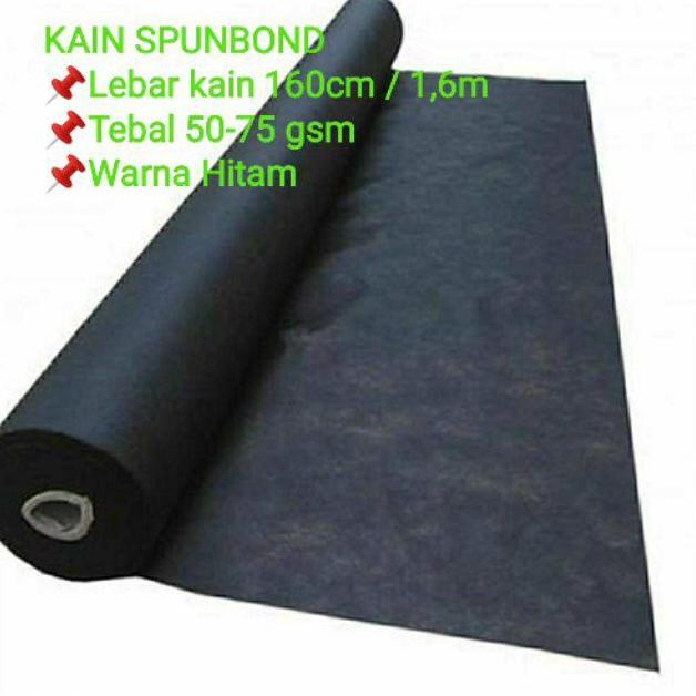 Jual KAIN SPUNBOND FURING HITAM METERAN 50-75gsm - Hitam, 50×160cm ...