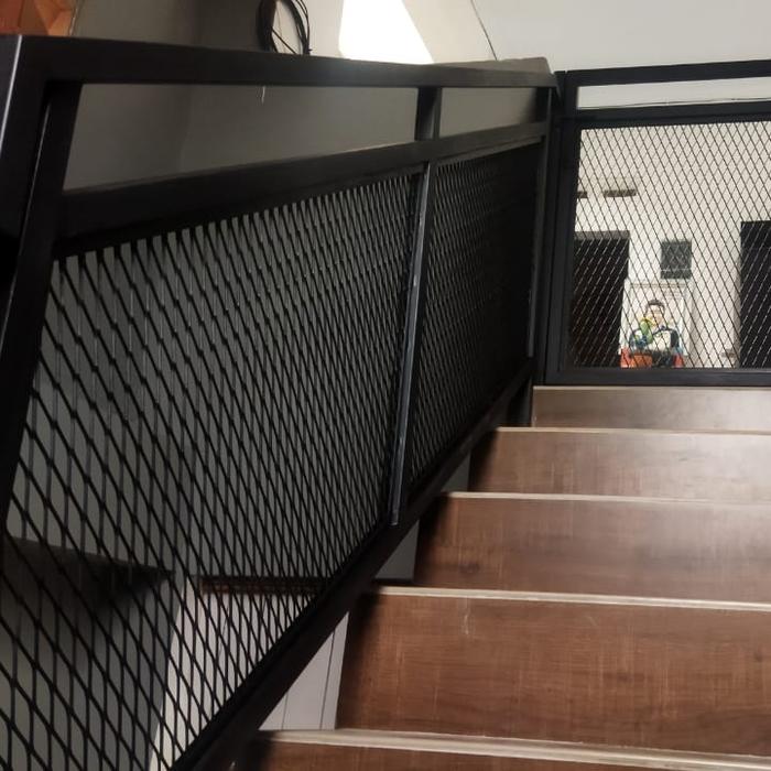 Jual railing tangga expanda industrial pegangan kayu - handrail 4×6 ...