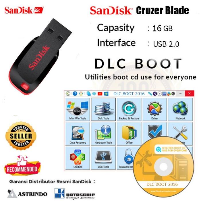 Jual Usb flashdisk bootable DLC boot 2016 (hirens boot) GPT / MBR - Kab ...