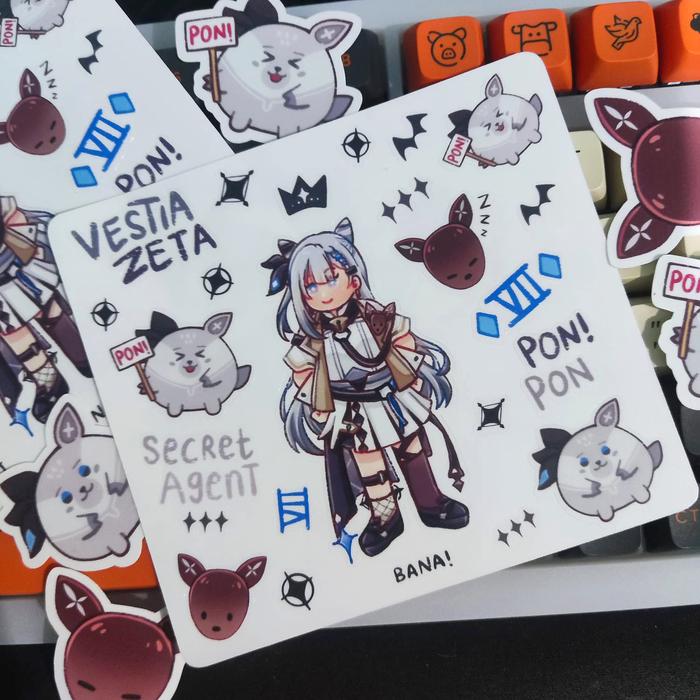 Jual Stiker Vestia Zeta Hololive Kisscut | FanMerch by BANA - Kab ...