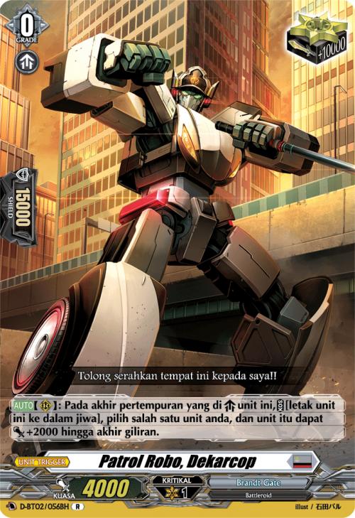Jual Patrol Robo, Dekarcop (R) | D-BT02 | Bahasa Vanguard - Jakarta Barat - Carttu | Tokopedia