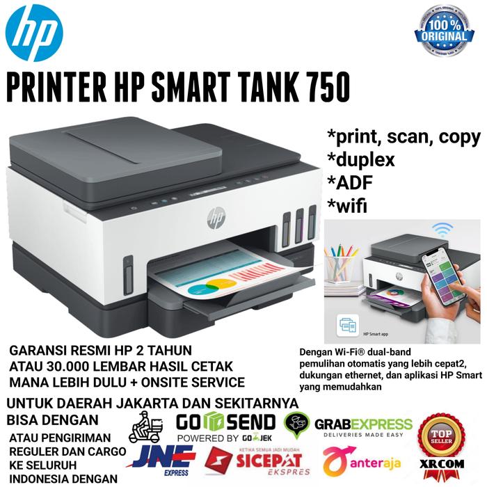 Jual Printer HP 750 SMART TANK print scan copy wifi duplex ADF ...