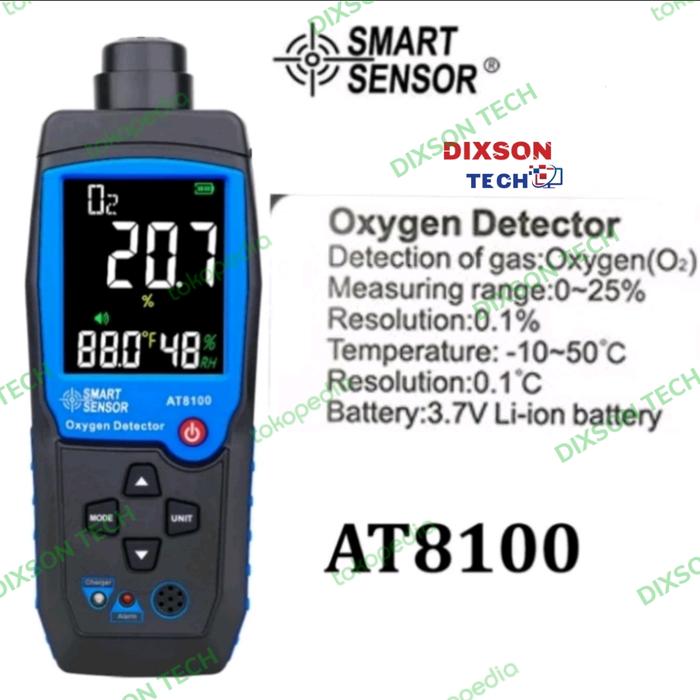 Jual ALAT UKUR DETEKSI OXYGEN O2 SENSOR DETECTOR SMART SENSOR AT8100 ...