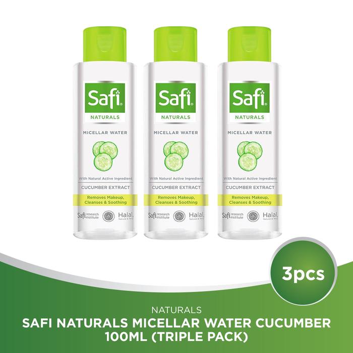Promo SAFI - Naturals Micellar Water - With Cucumber 100 ml - TRIPLE ...