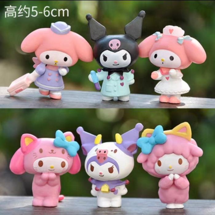 Jual Hello Kitty Figure Set Miniatur Topper Keroppi Kuromi Melody ...