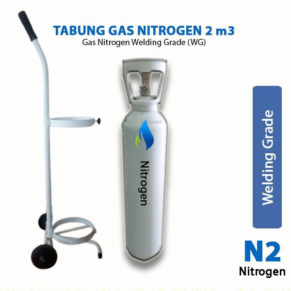 Jual TABUNG GAS NITROGEN WG 2 m3 & TROLLEY - Kota Bekasi - Sentra Gas ...