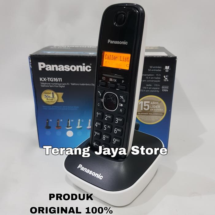 Jual Telepon Wireless Panasonic KX-TG1611 (Hitam) Telepon Rumah KX-TG ...