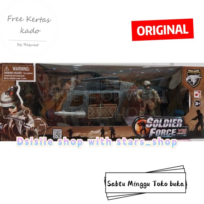 Jual Soldier Force 8 Iron Hawk Helicopter Playset Original - Figure ...