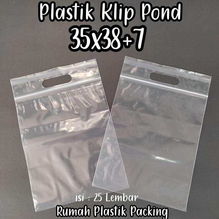 Jual plastik ziplock klip plong 35x38+7 Plastik Baju Jaket Sepatu ...