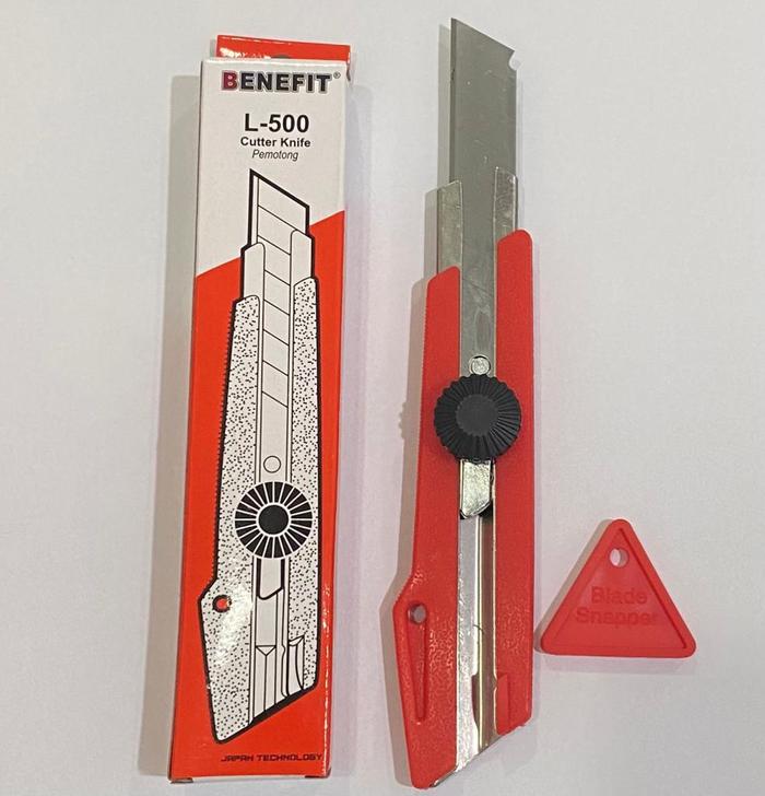 Jual Benefit pisau cutter L500 model mirip kenko knife cuter tajam ...