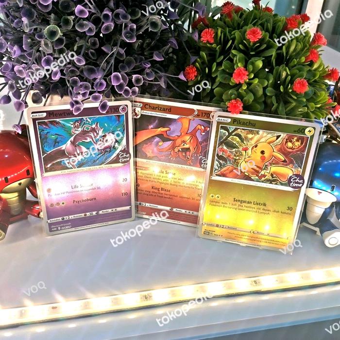 Jual Charizard Mewtwo Pikachu Set Chatime kartu Tcg - Kota Surabaya ...