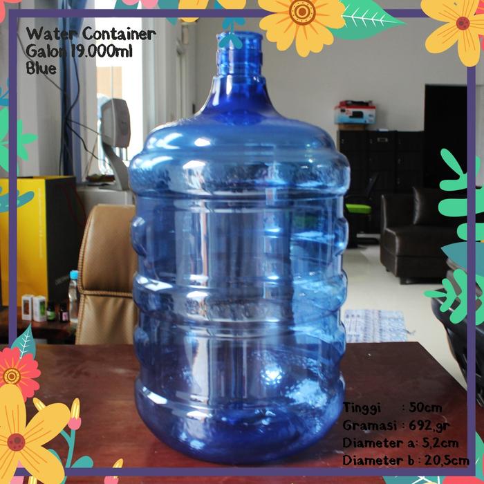 Jual GALON 19 LITER 20LITER BIRU 19000ML 20000ML BARU PLASTIK WATER ...