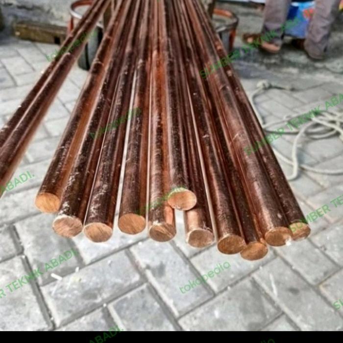 Jual as tembaga 10mm x 1000mm tembaga batangan 10mm x panjang 1 meter ...