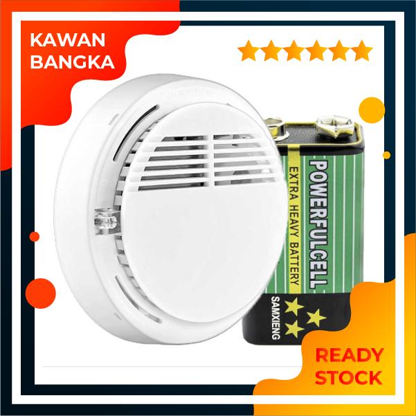 Jual Pendeteksi Asap Smoke Detector 20M // Pengaman Api Dapur FREE ...