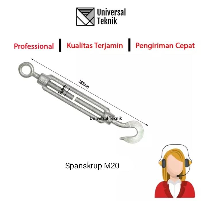 Jual Spanskrup M20 turnbuckle jarum keras M20 - Kab. Tangerang - UNIVERSAL TEKNIK | Tokopedia