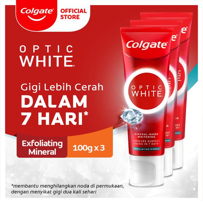 Promo Colgate Optic White Exfoliating Mineral Toothpaste/Pasta Gigi ...