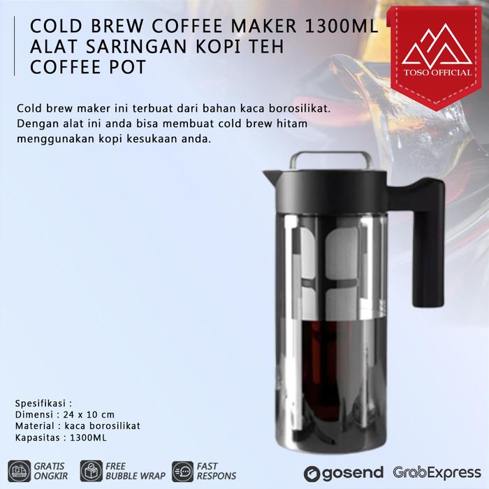 Jual COLD BREW COFFEE MAKER 1300ML KOPI TEH CONCENTRATE MAKER ALAT KOPI ...