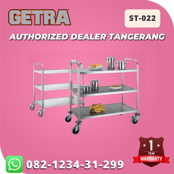 Jual GETRA ST-022 TROLI MAKANAN DAN MINUMAN / FOOD TROLLEY STAINLESS ...