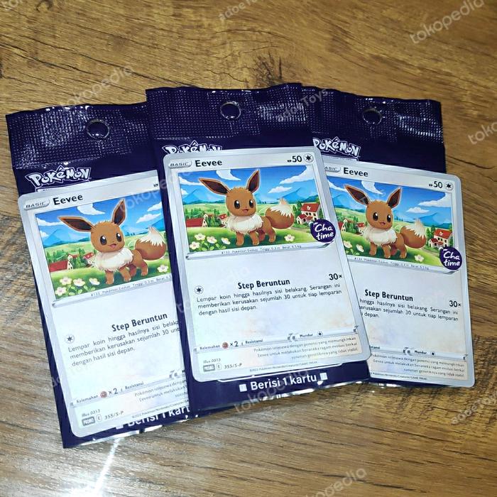 Jual EEVEE CHA TIME Kartu Pokemon Chatime no charizard pikachu chr ex ...