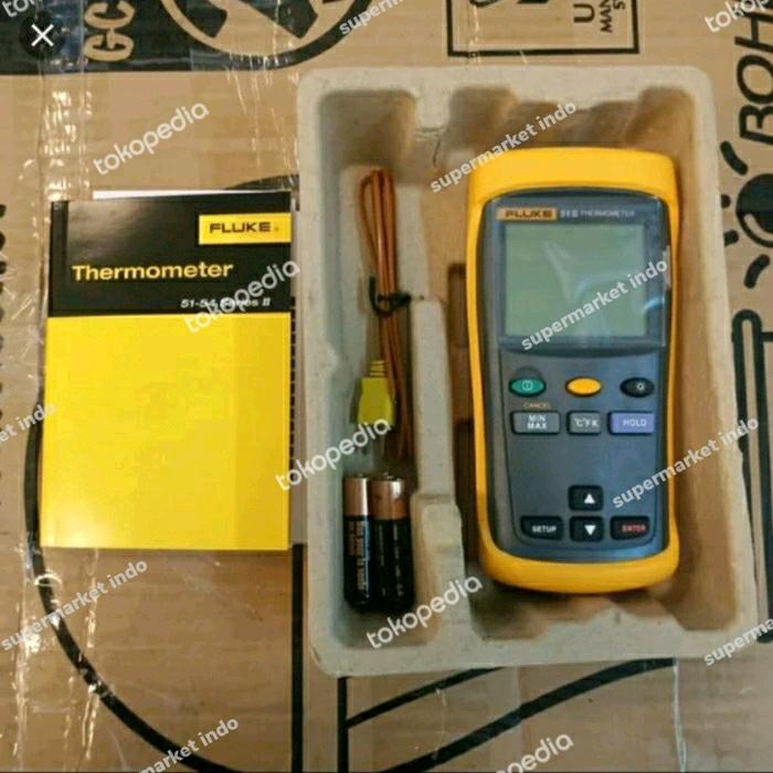 Jual Fluke 51II Digital thermometer J K T E single input alat ukut suhu ...