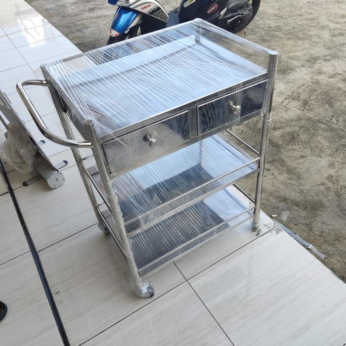 Jual Troli instrumen 3 rak STAINLESS 2 Laci ALKES MEDICALINDO - Jakarta ...