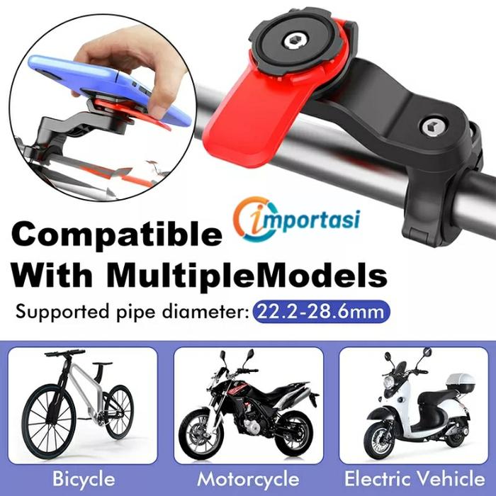 Jual Universal Phone Holder Stang Motor Sepeda Molis Scooter Putar 360° - Kota Depok - Importasi ...